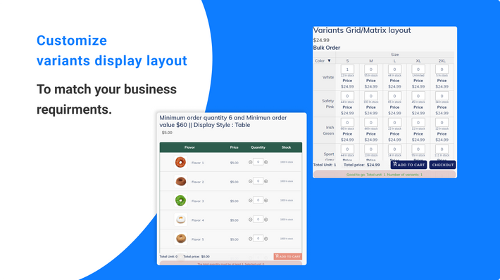 MultiVariants - Bulk Order – Multivariants app demo store